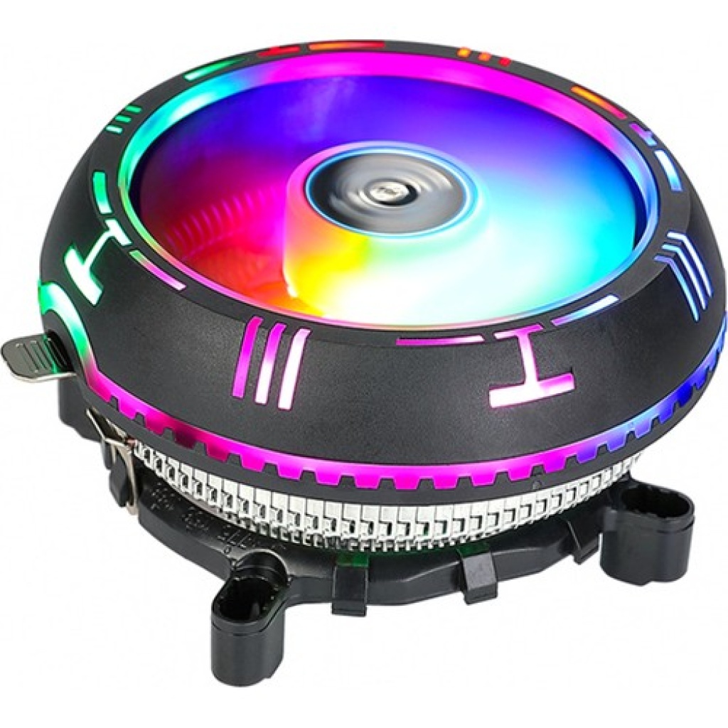 Rainbow Ufo İşlemci Fanı Intel AMD Uyumlu 3 PIN Hidrolik CPU RGB Fan sivas