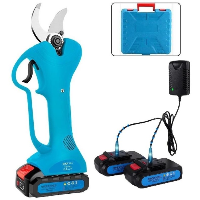 Suca SC 8602B-M Akülü Şarjlı Budama Makası 35 mm 2 Akülü