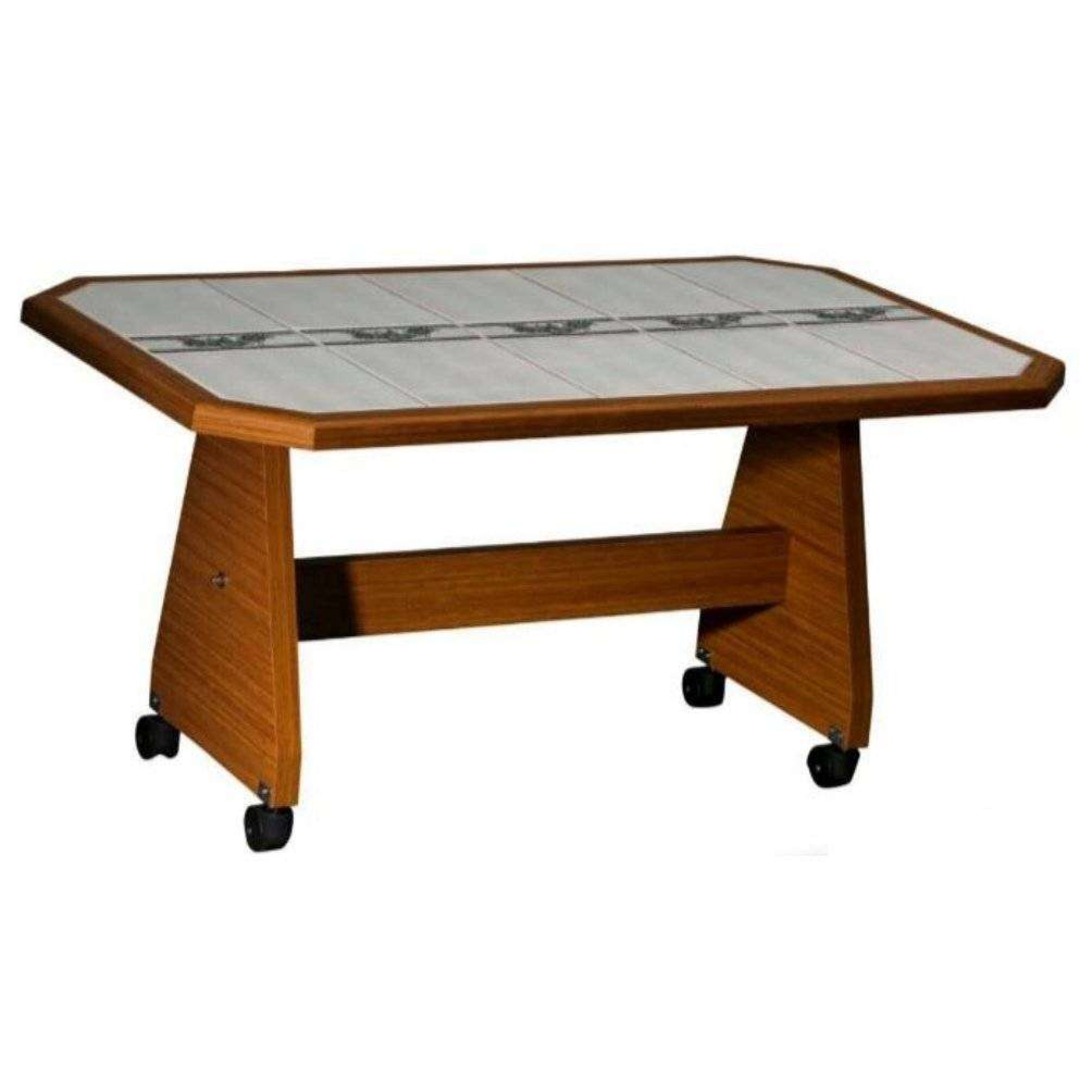 5 Fayanslı Orta Sehpa | Tekerlekli Model