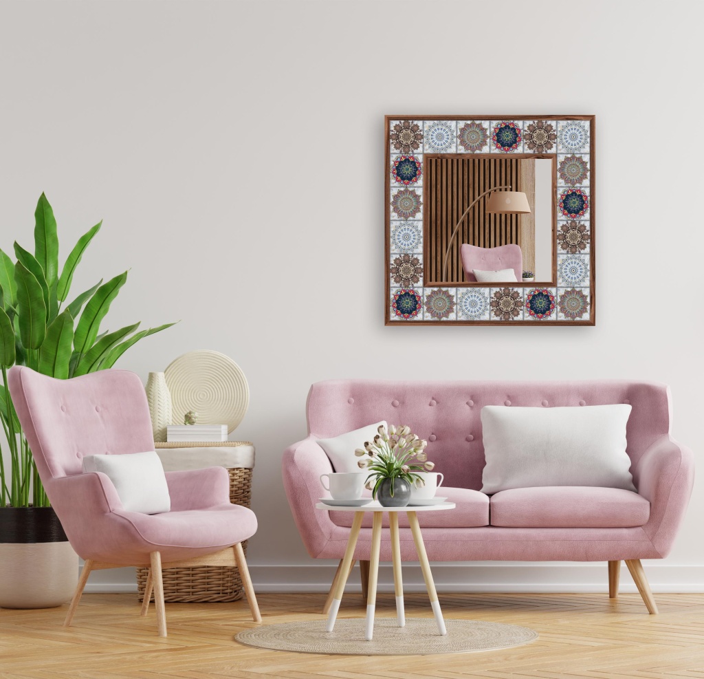 Modern Duvar Dekor Ayna Petra A-1, Baskılı Duvar Ayna Modelleri, Ayna ...