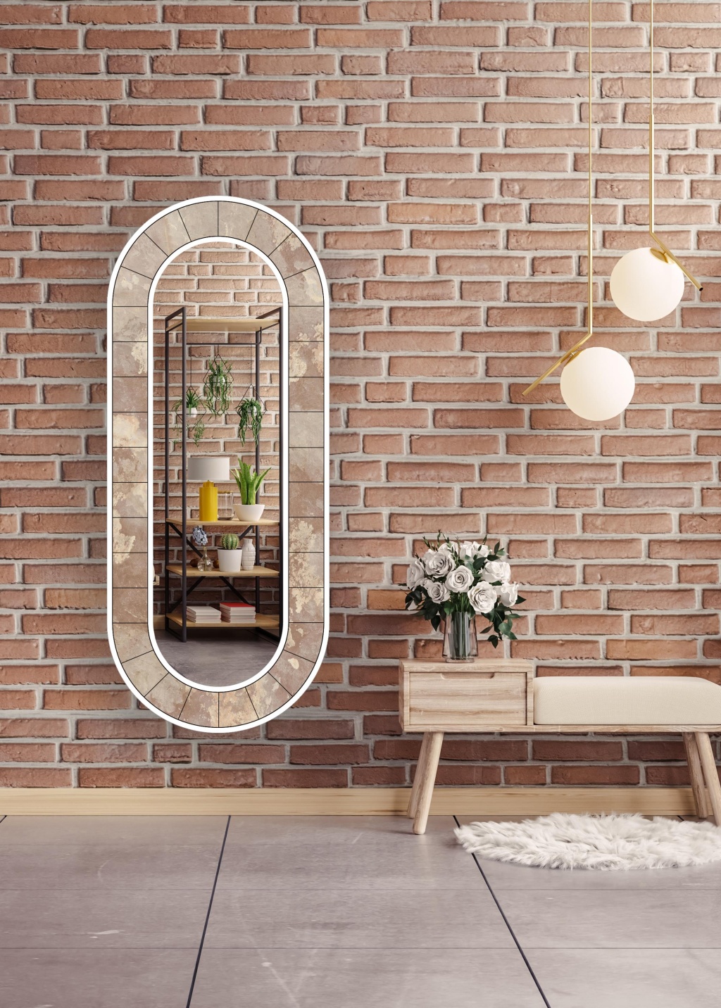 Modern Duvar Dekor Ayna Athena A1