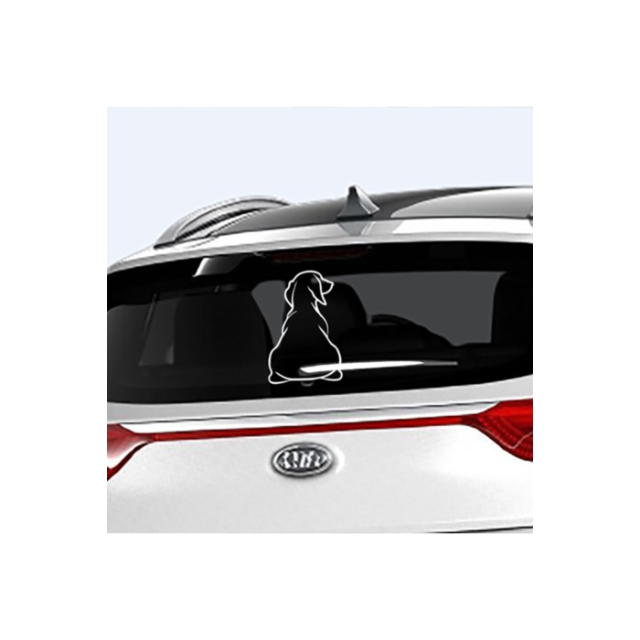 Köpek Tasarımlı Oto Arka Cam Sticker 20*15 Cm