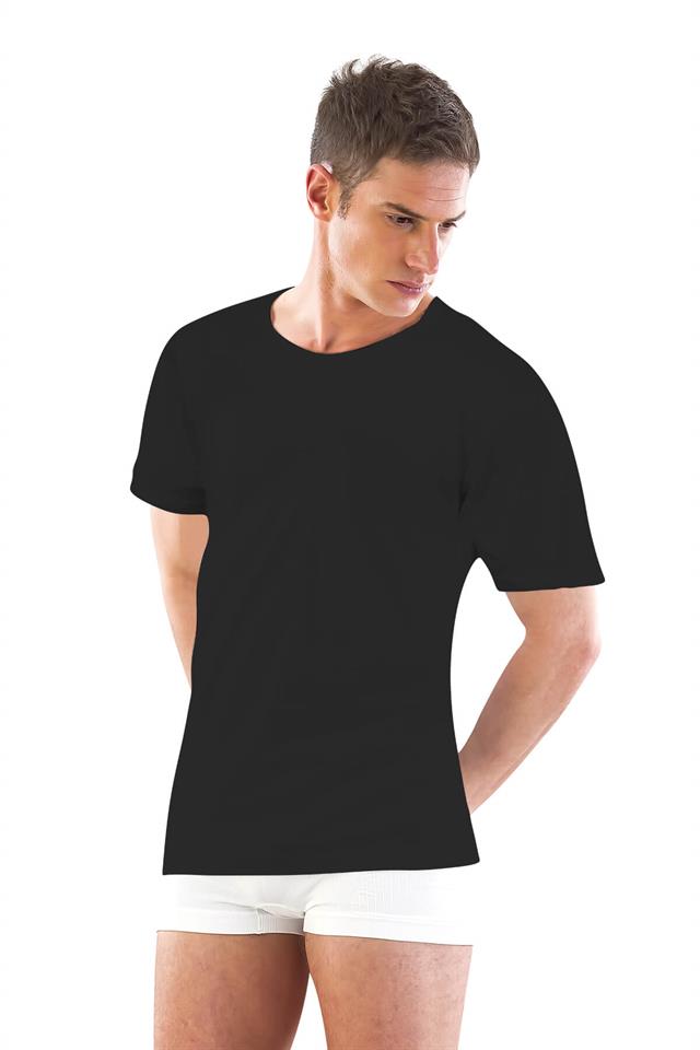 Siyah Emay 12350 R Yarım Kol Erkek Atlet