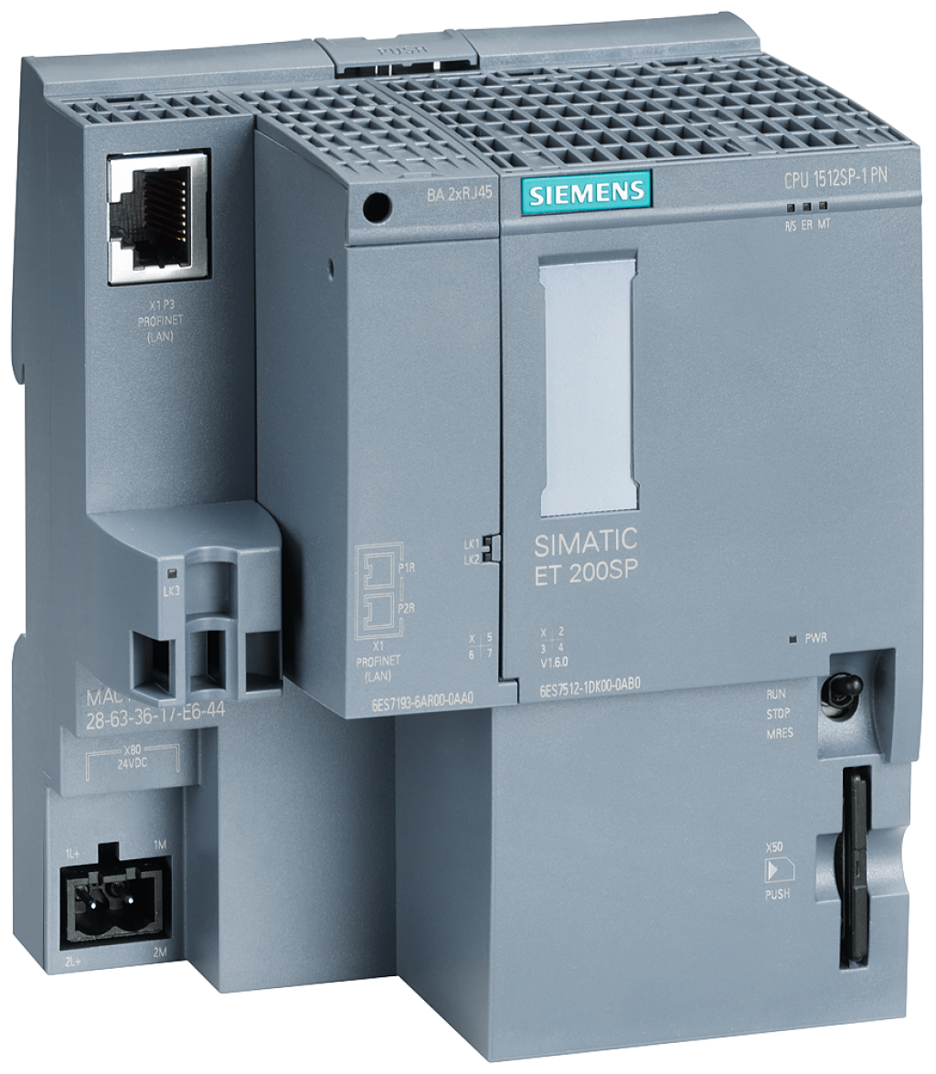 SIMATIC DP, CPU 1512SP-1 PN for ET 200SP, Central processing unit with Work memory 200 KB for ...