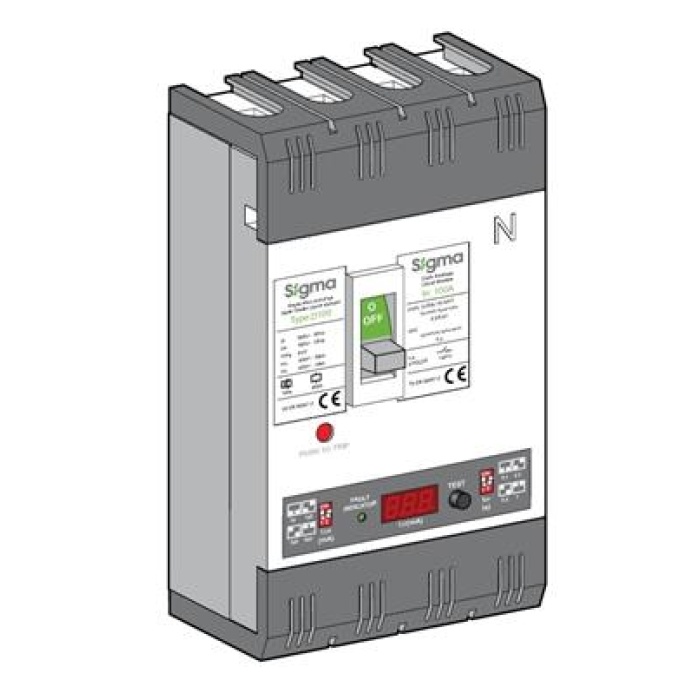 Sigma 100A YKŞ Kompakt Şalter 4 Kutuplu 36kA
