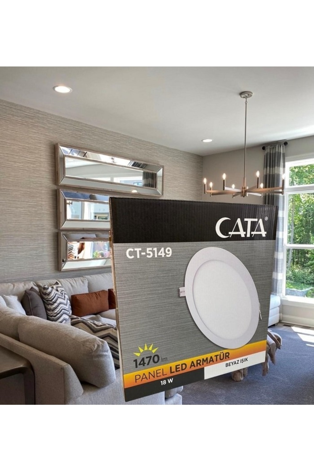 18 Watt Panel Led Ct-5169 Beyaz Işık Alüminyum Kasa