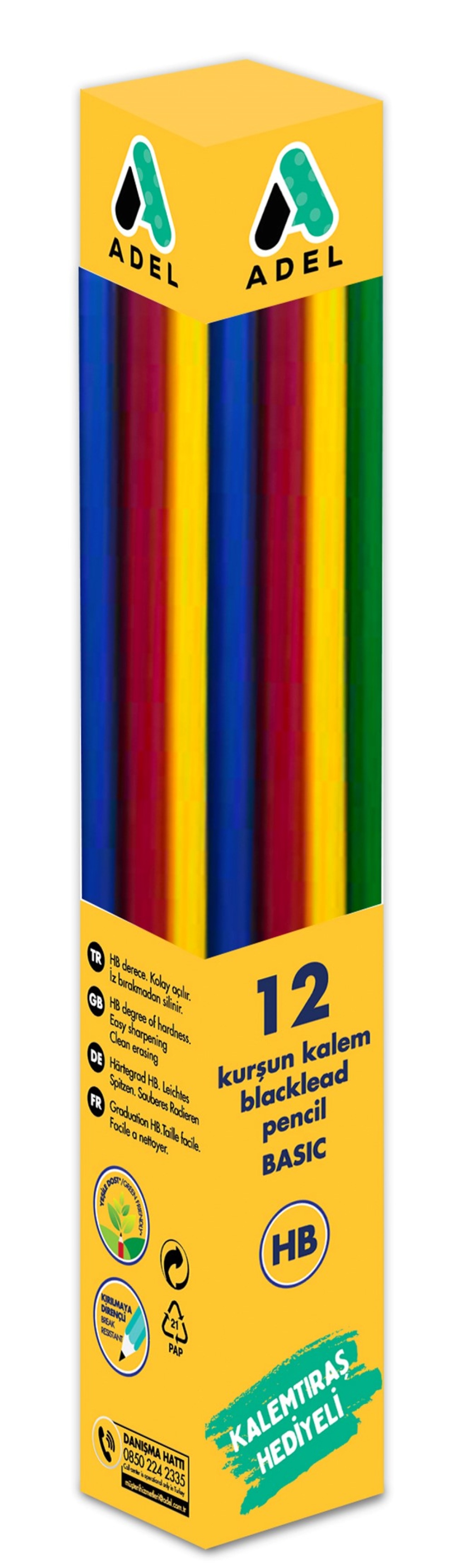 ADEL BASİC HB ŞEFFAF TÜP, 12Lİ (FSC)