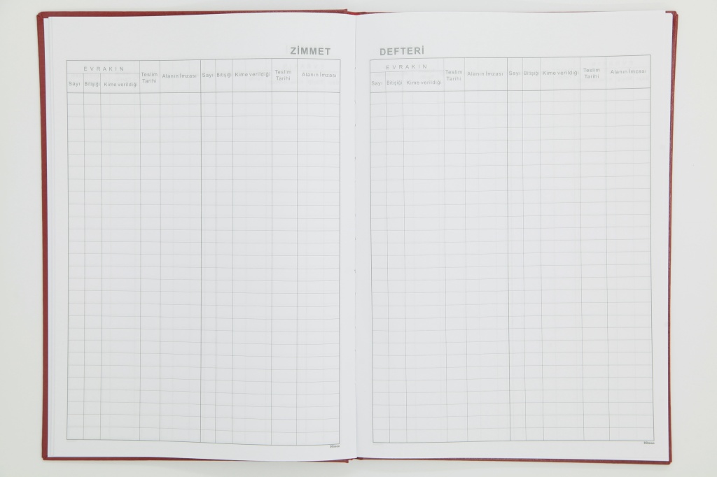 DİLMAN ZİMMET DEFTERİ CİLTLİ 96YP