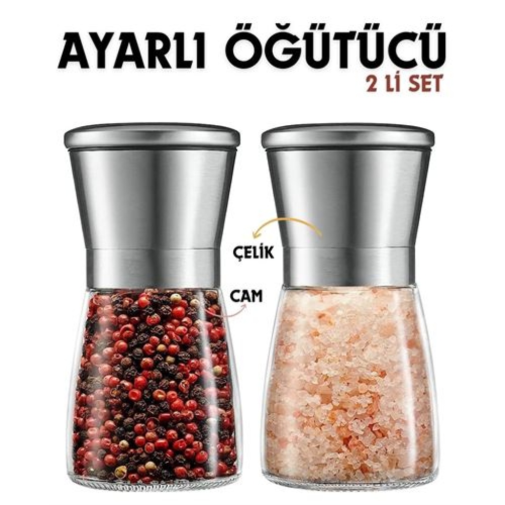 2 Li Baharat Tuz Öğütücü Set Dees Dickerhoof Design