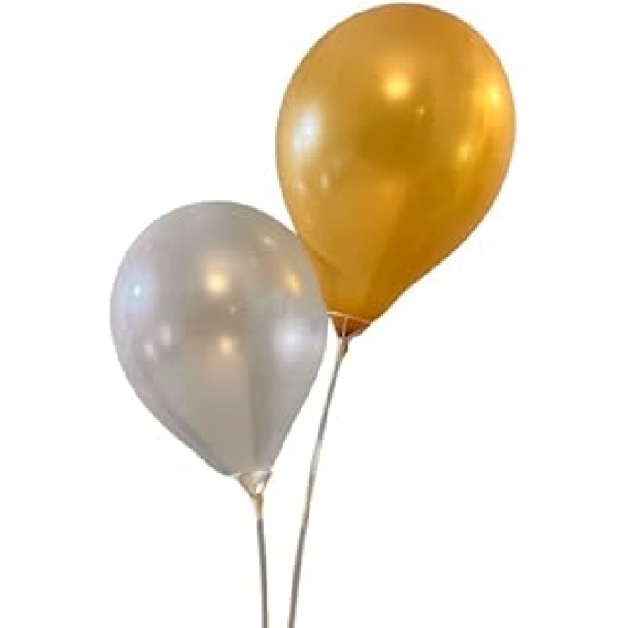 Just Good Stuff - 2 renkli 20'li balon (Gold-Beyaz) | XML DÜNYASI