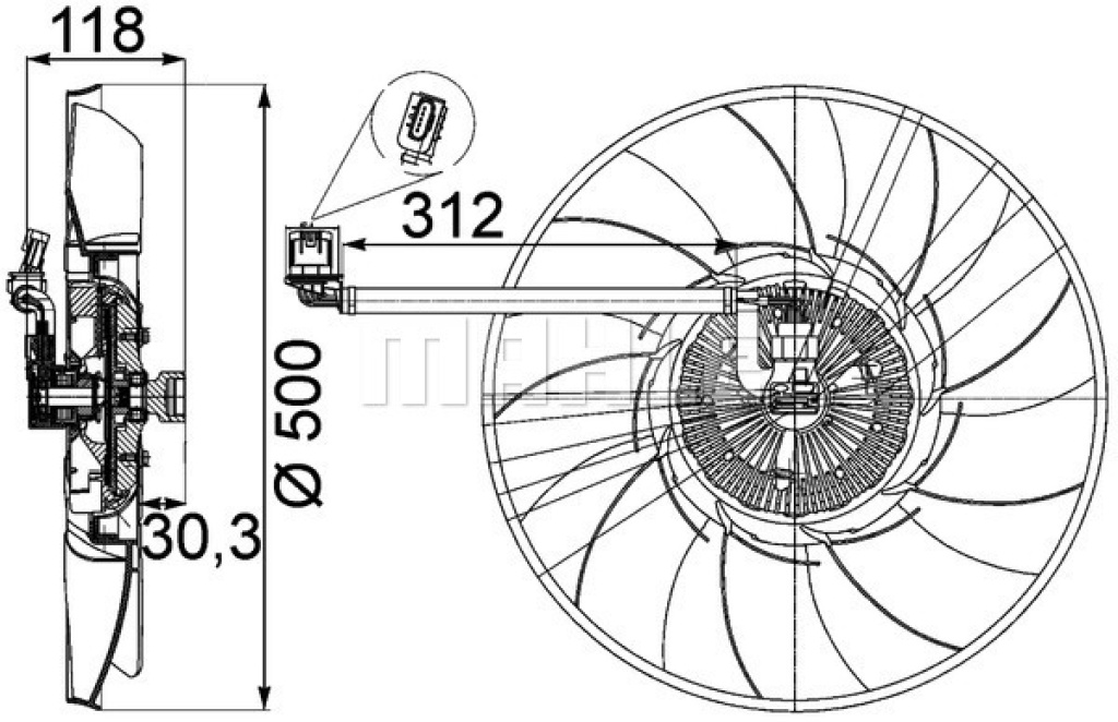 FAN MOTORU (PREMIUM LINE) RANGE ROVER 3 L322 02>12 RANGE ROVER SPORT I ...
