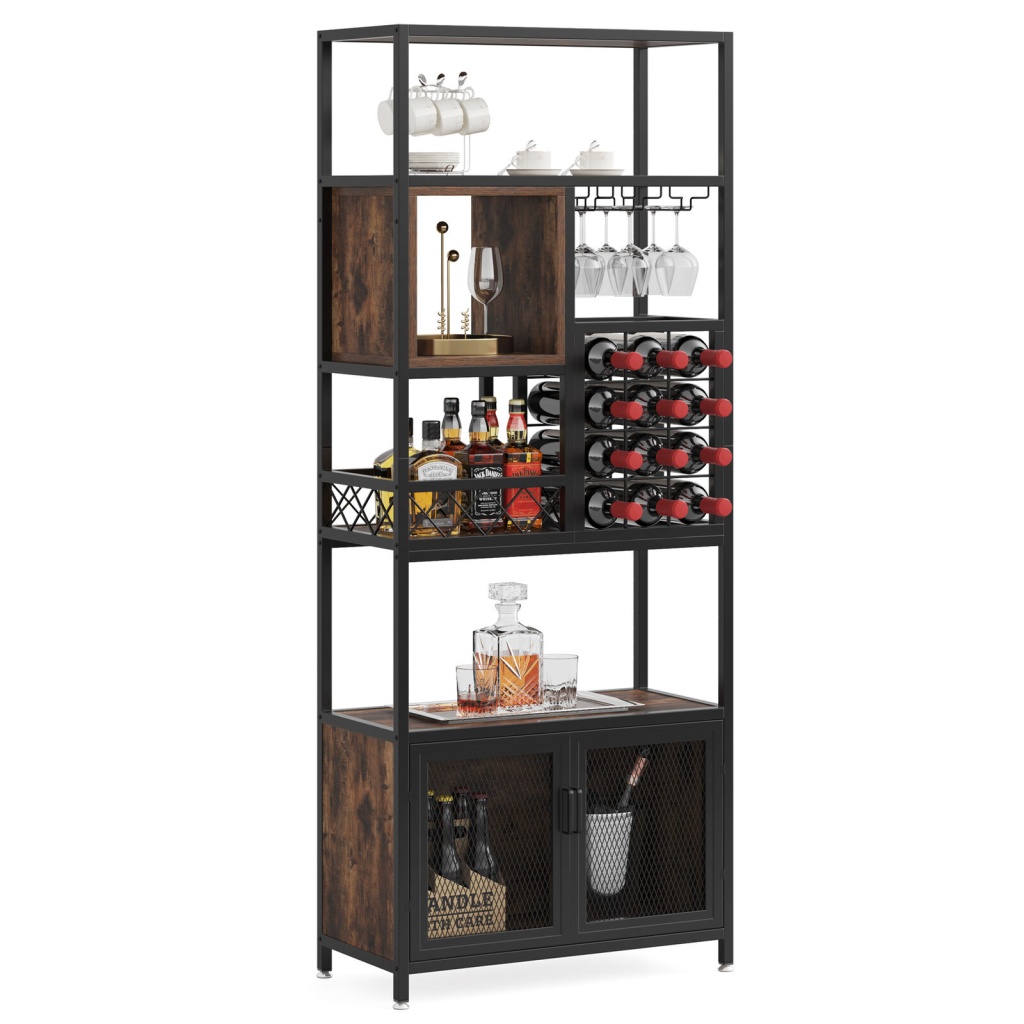 Zizuva Özel Tasarım Çok Amaçlı Ev Ofis Raflı Bar Şarap Alkol Vitrini